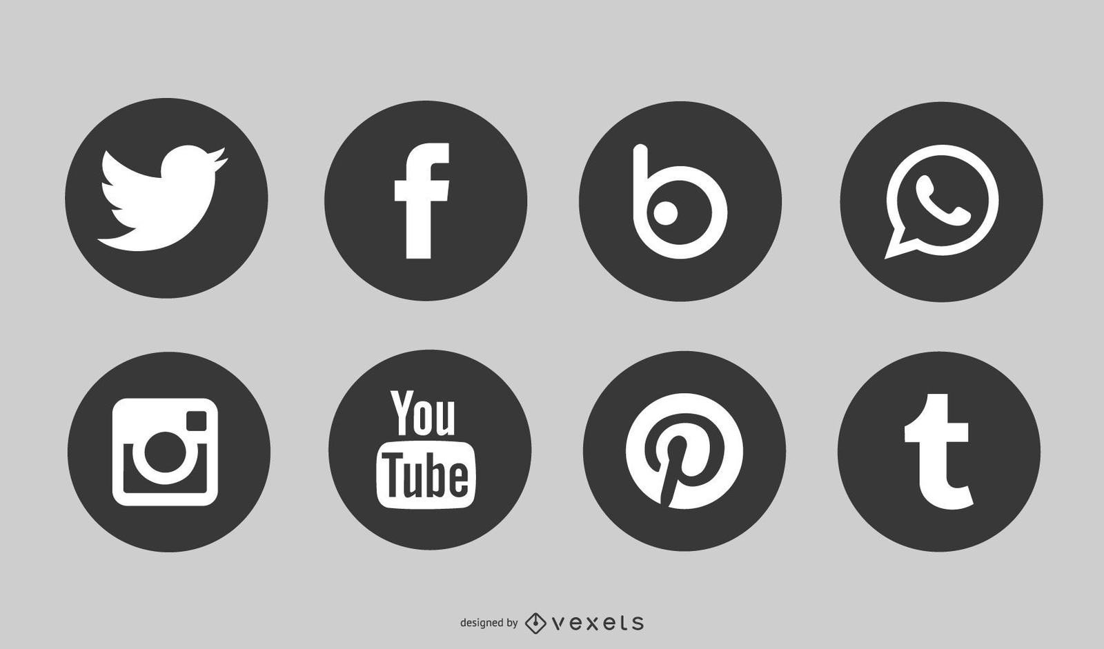 44 Social Icon Kit Vector Vector Download