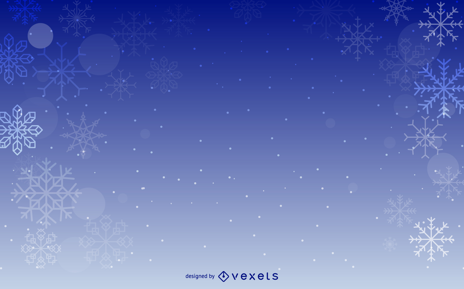 Snowflakes Blue Backdrop Design Vector Download