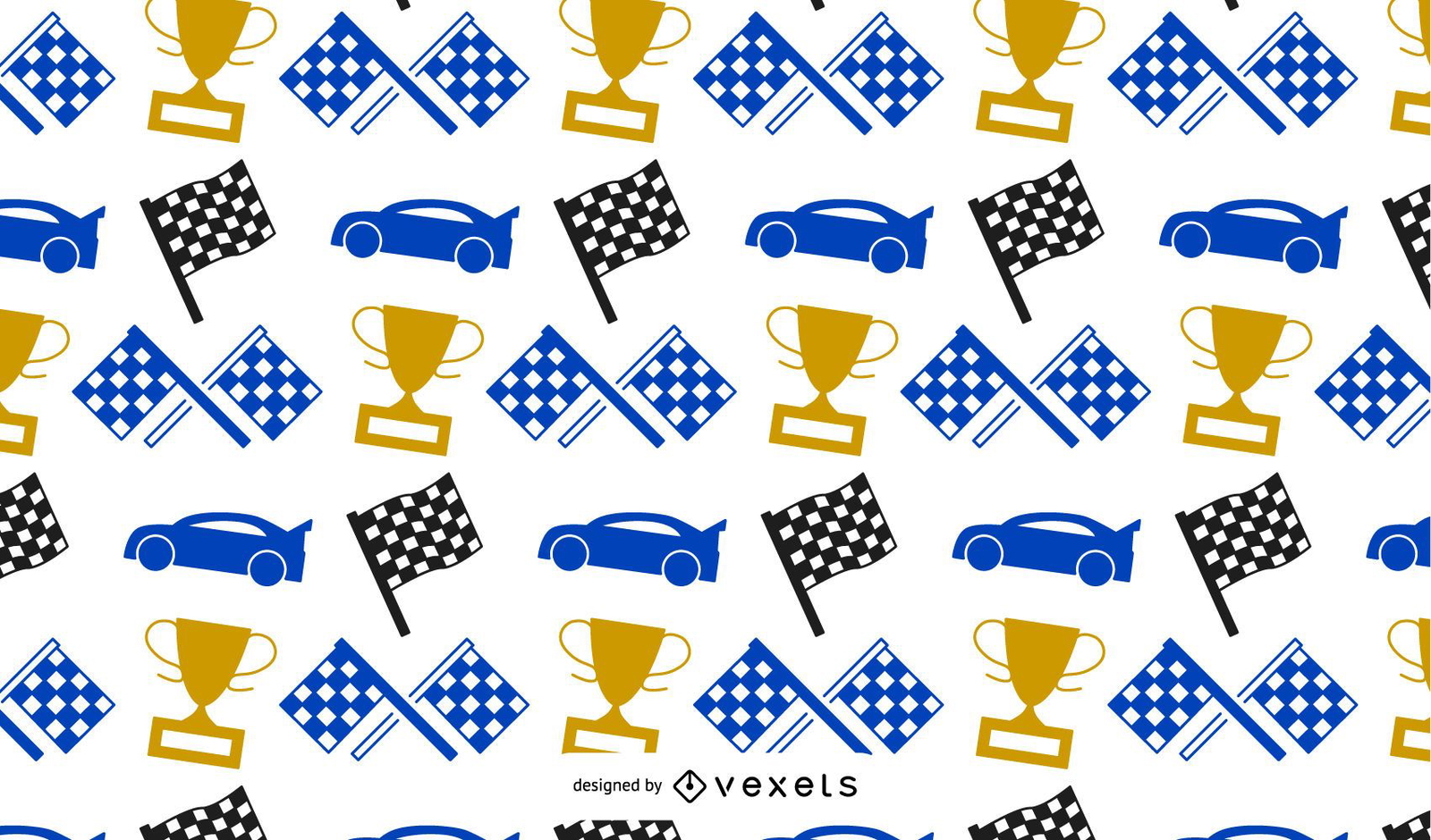 Racing Elements Pattern Design Vector Download