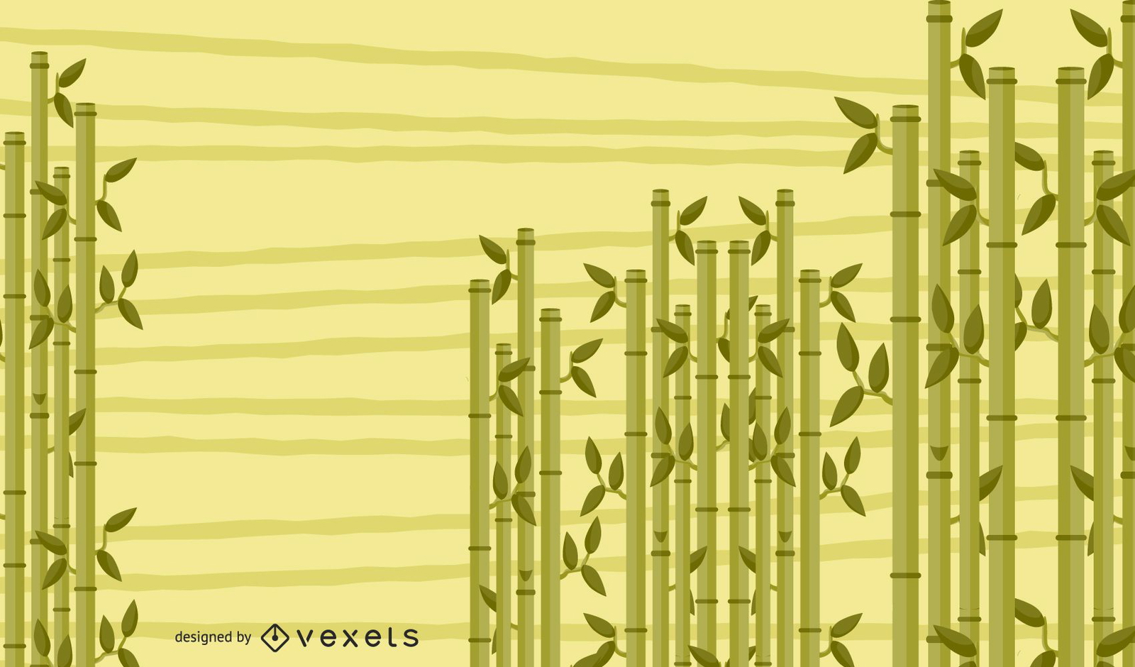 Illustrated Bamboo Background Design Vector Download