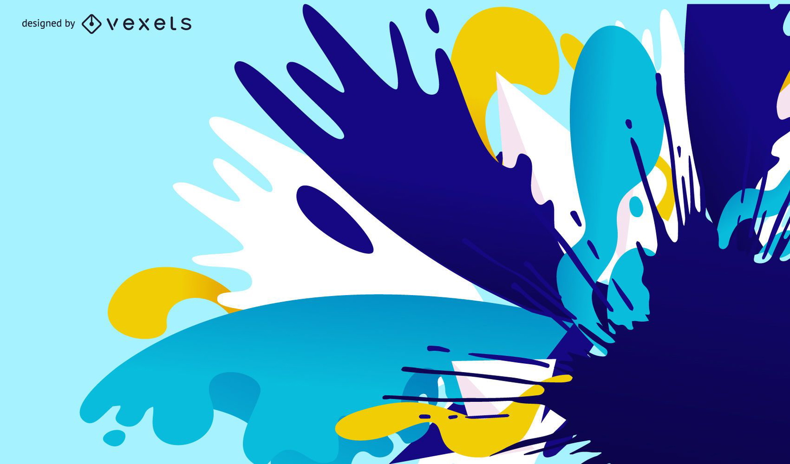 Ink Spill Art Vector