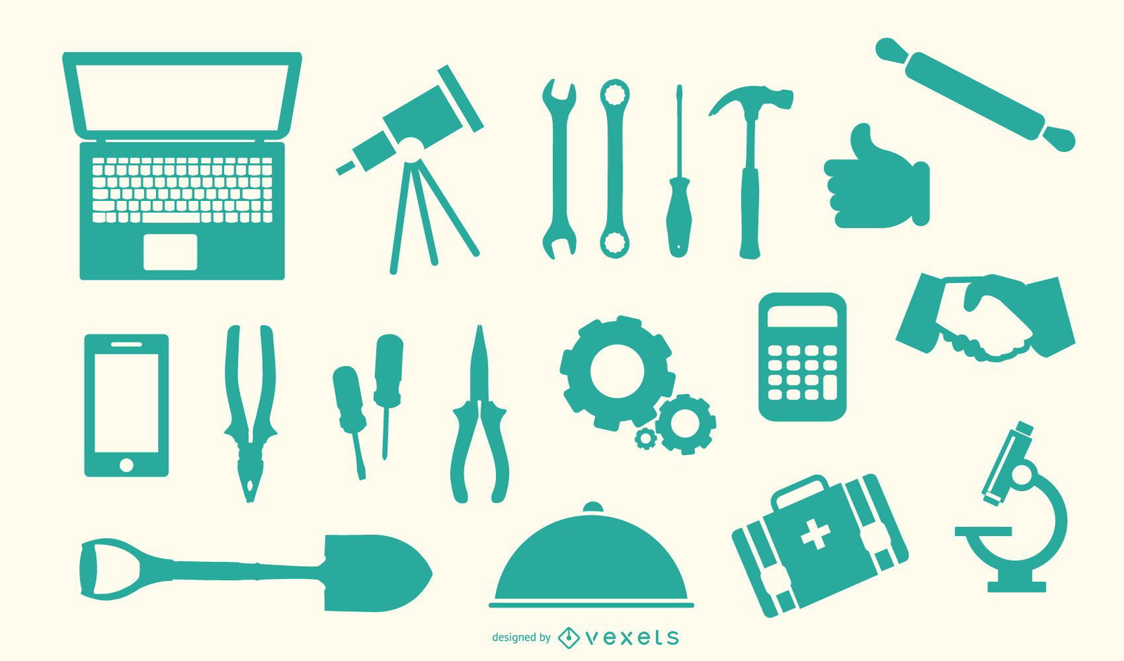 Ready To Work Icon Set Vector Download