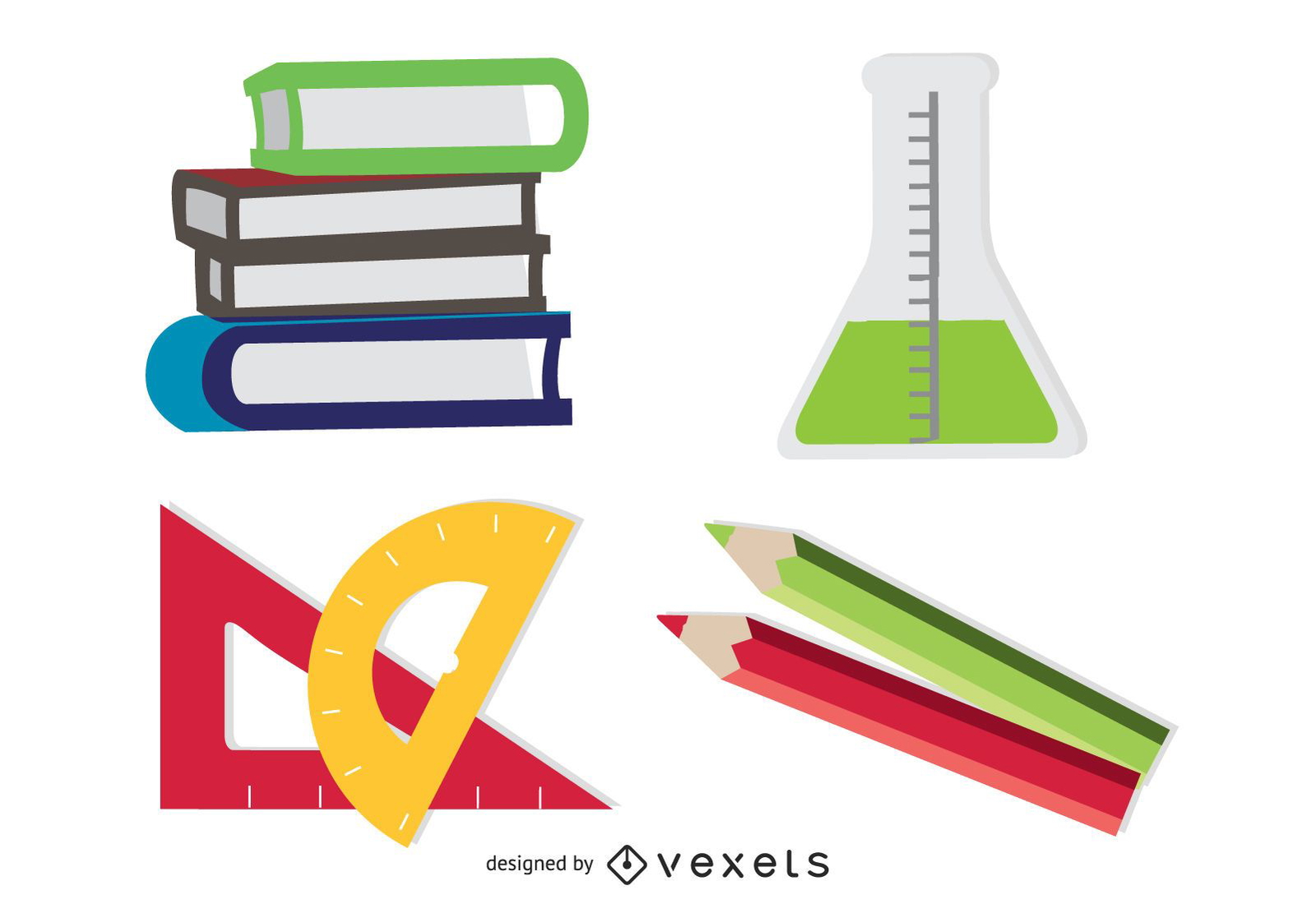 Set Of 4 Learning Icons Vector Download
