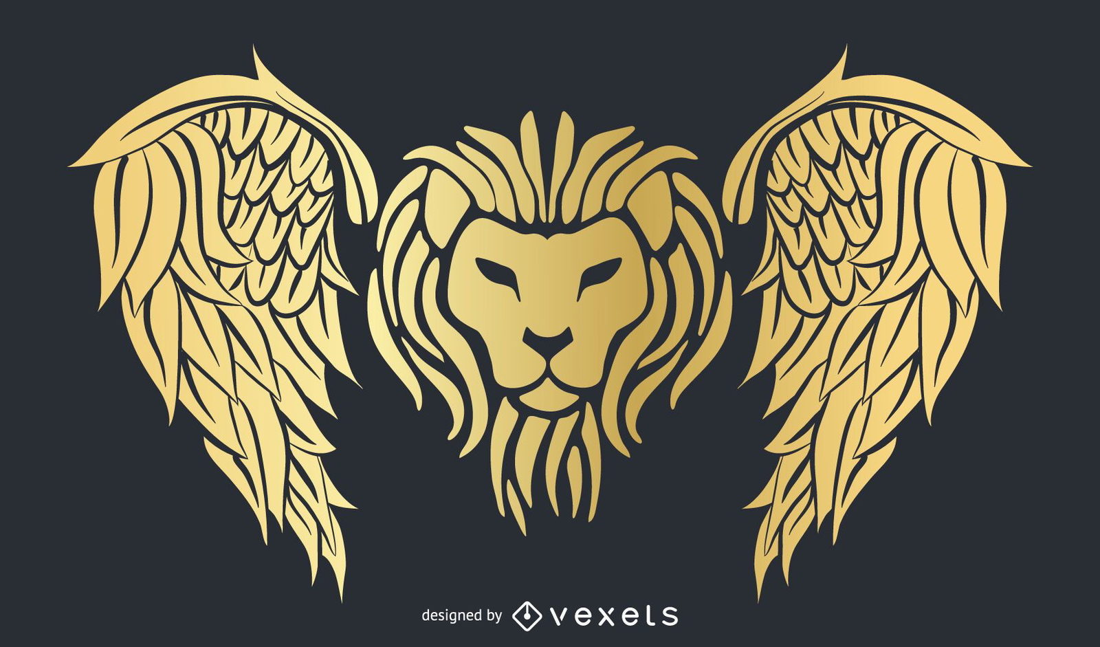 Gold Wings Texture Vector Vector Download