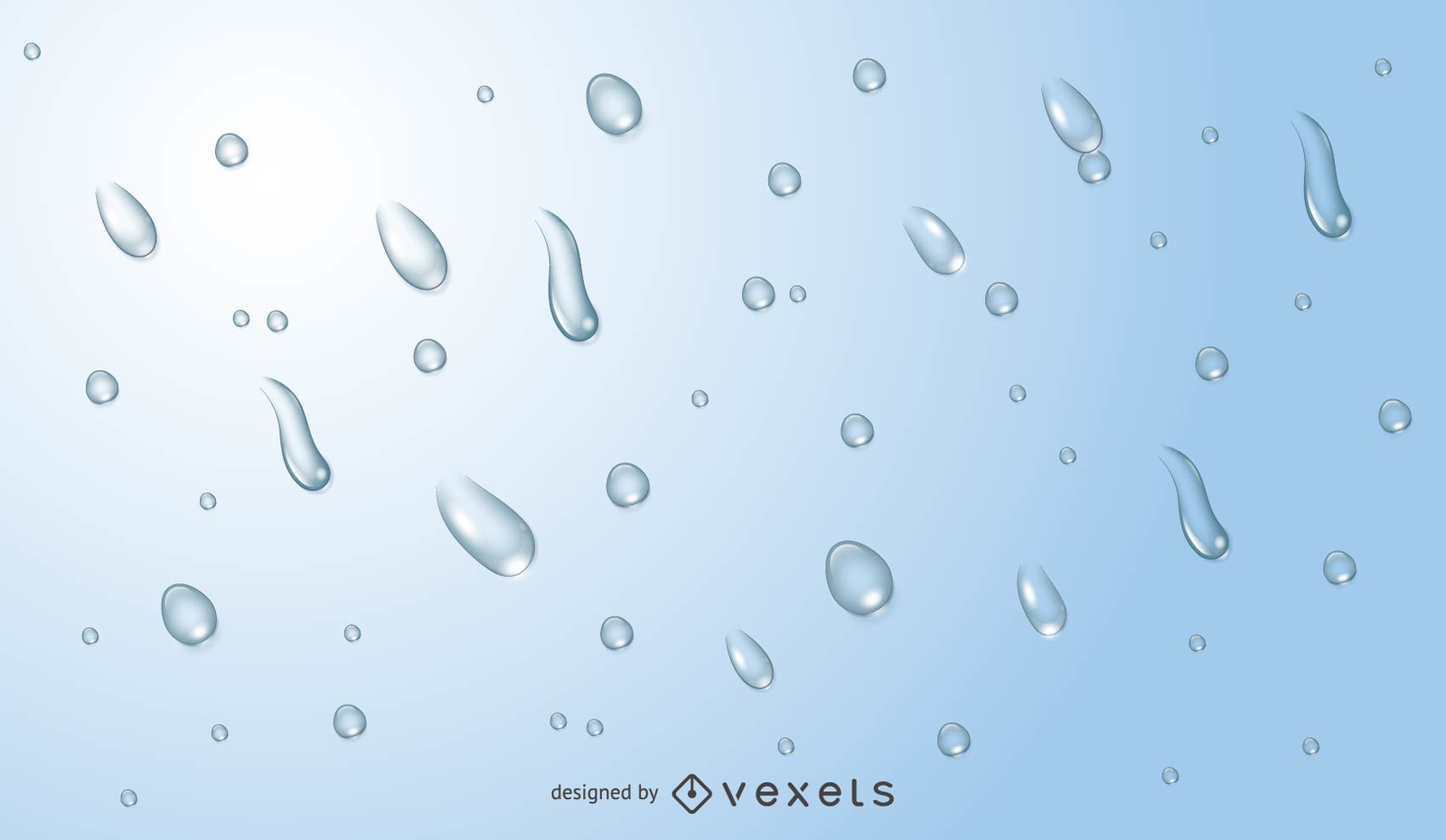 Crystal Clear Water Drops Vector Vector Download