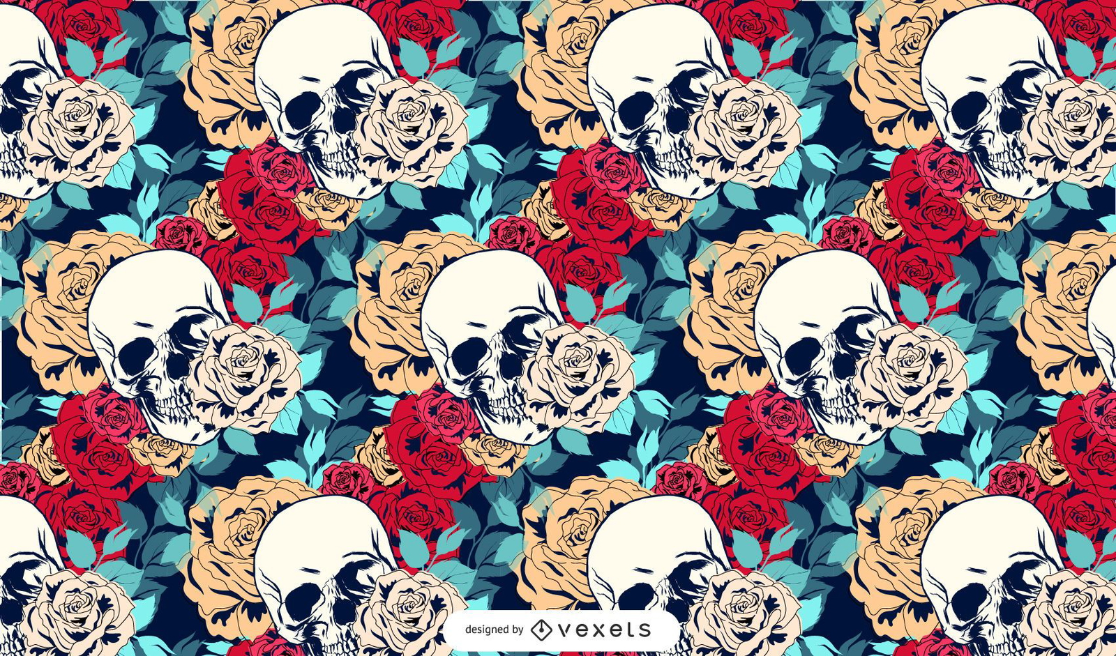 Trend Skull Theme Vector Vector Download