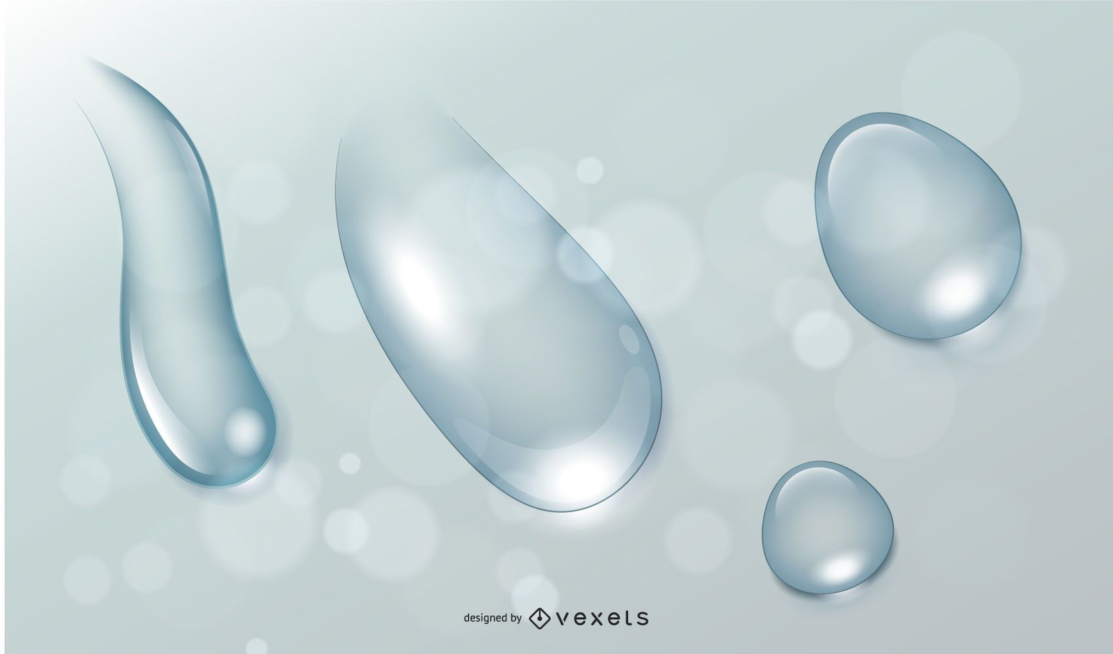 Different Shapes Of Water Droplets Water Droplets Vector Vector Download