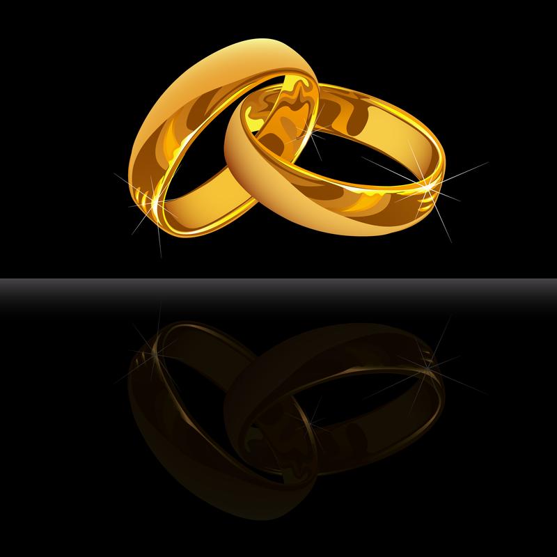 Arte Vectorial De Anillo De Bodas