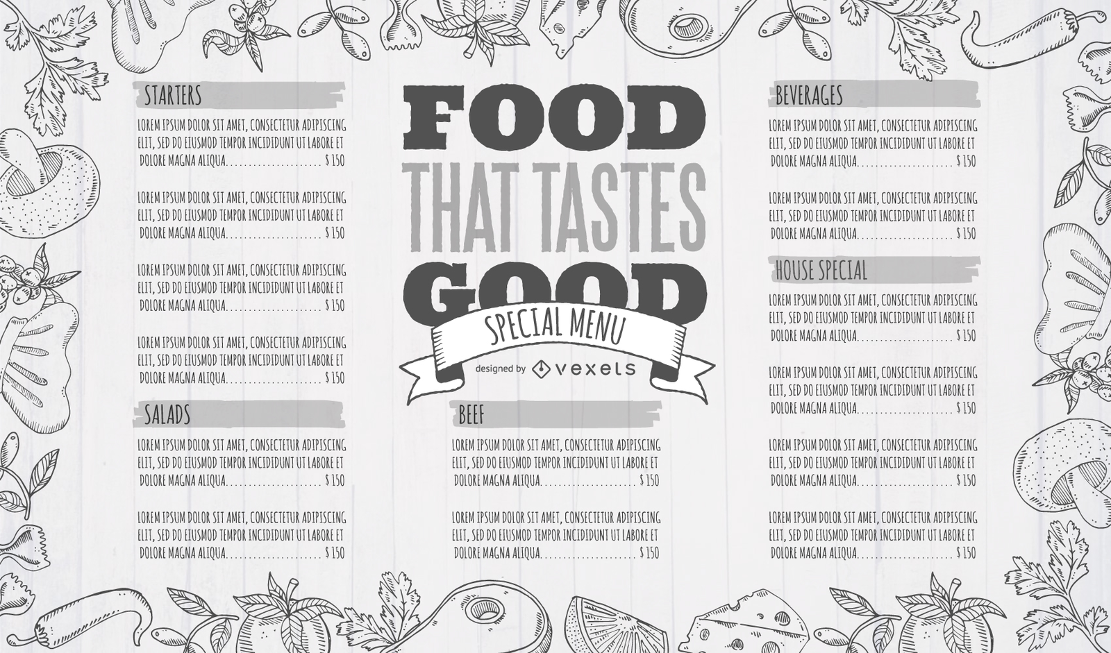 Restaurant Menu Design Template Vector Download