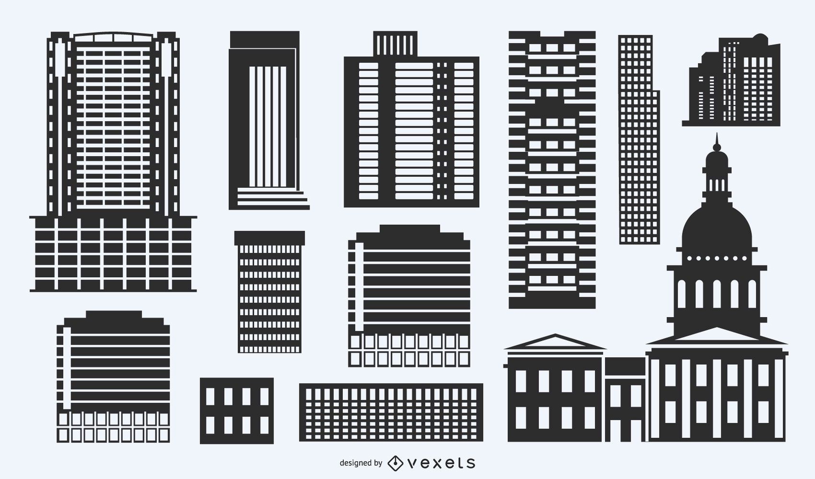Building Shapes Pack Vector Download