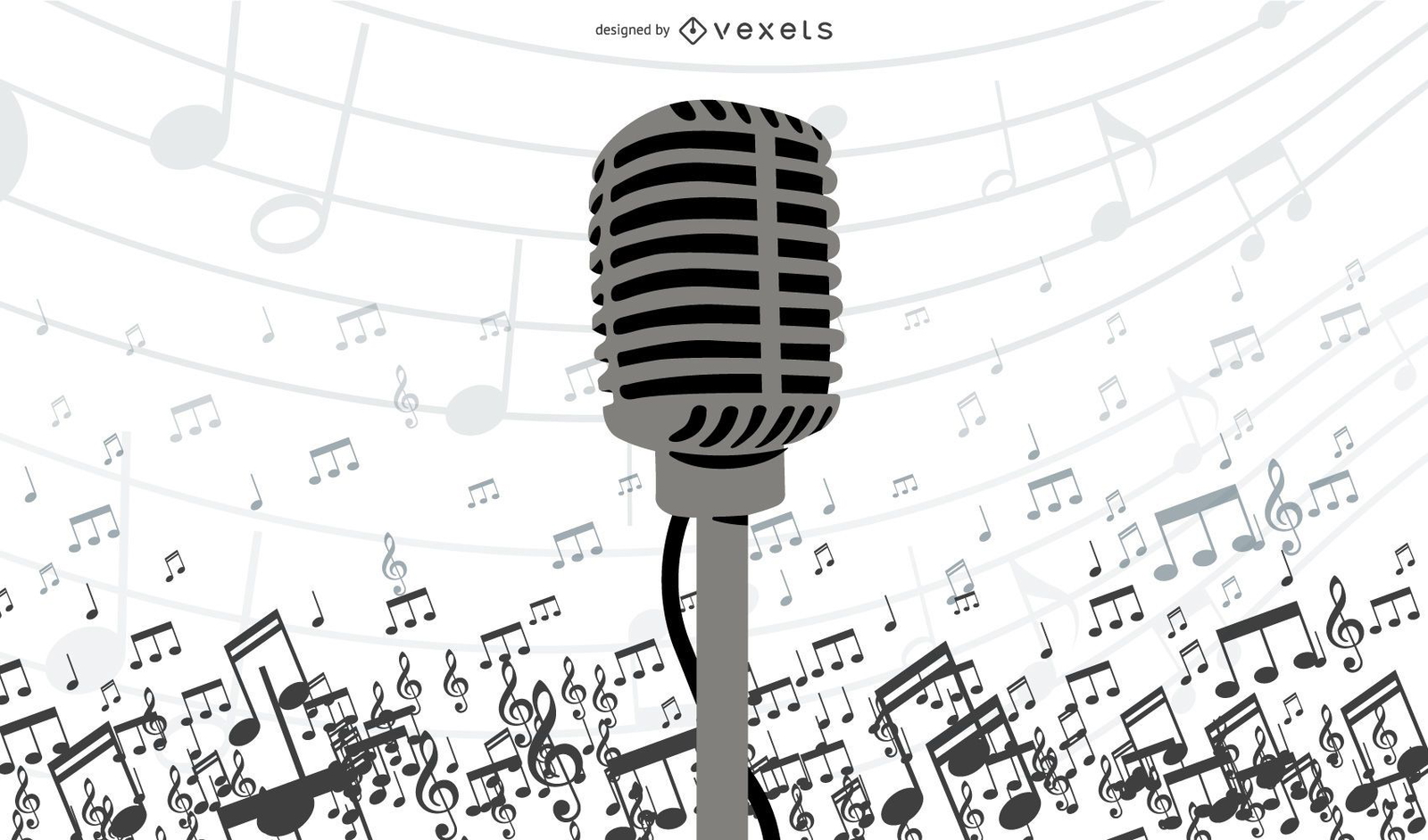 Microphone Vector Illustrator Design Vector Download