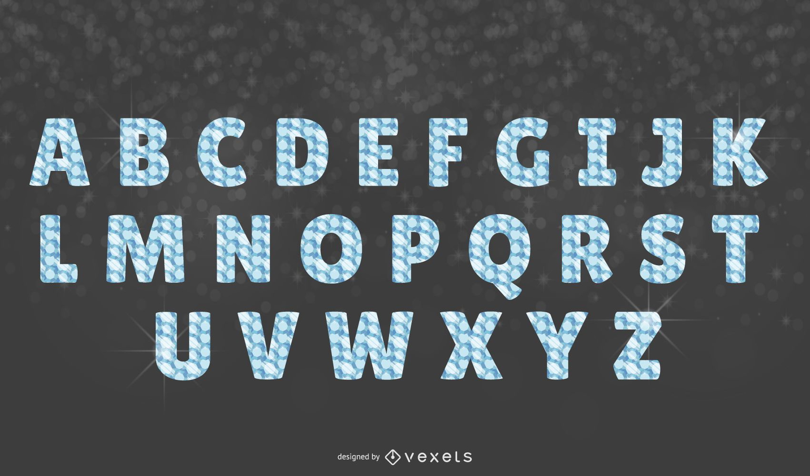 Diamond Alphabet Letter Set Vector Download