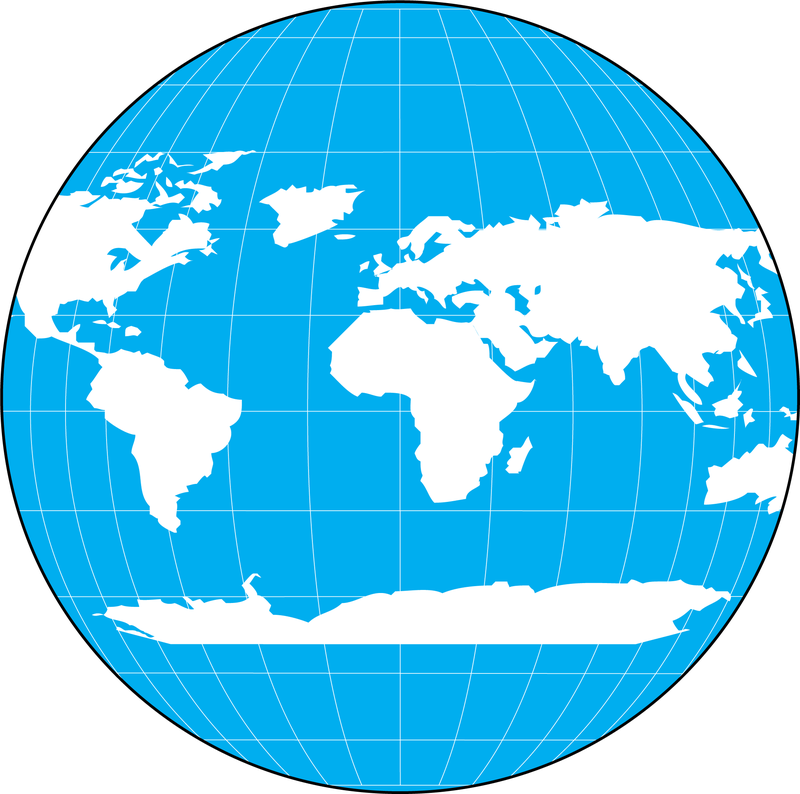 Mapa Del Globo Plano Vectorial Globo. Ilustración Vectorial Icono Del