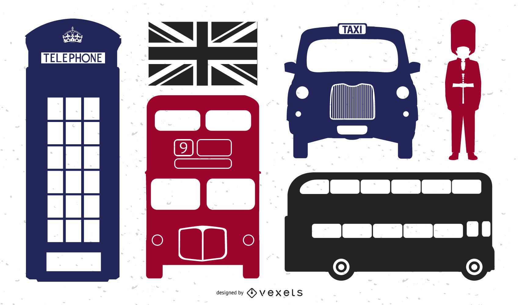 London Sightseeing Elements Vector Download
