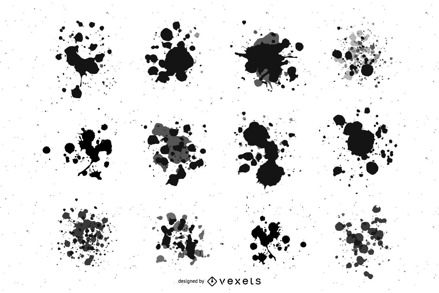 Paint Splatters Pack Vector Download
