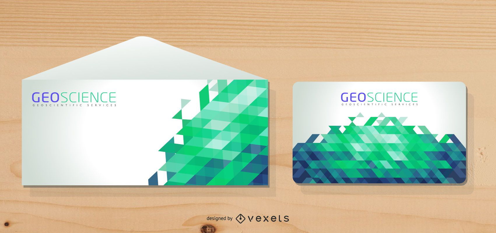 Geometric Design Envelope Mockup Vector Download