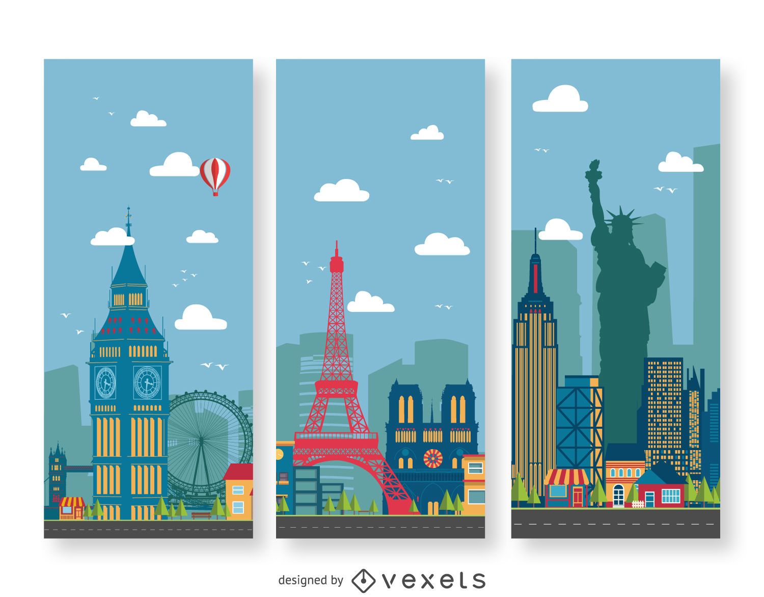 Cityscape Illustration Banners Vector Download