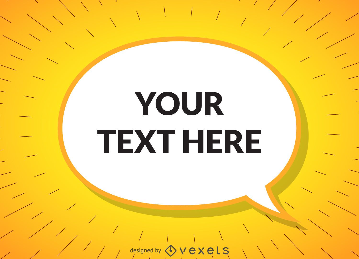 Yellow Speech Bubble Vector Download