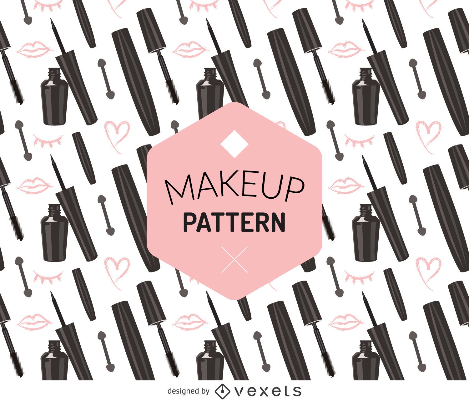 Seamless Make Up Pattern Vector Download