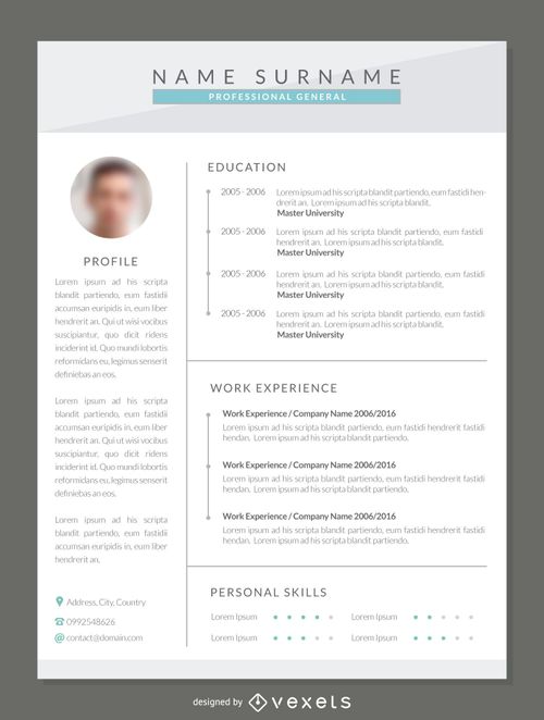 Modern Resume Template Vector Download Modern Resume Template Vector Download