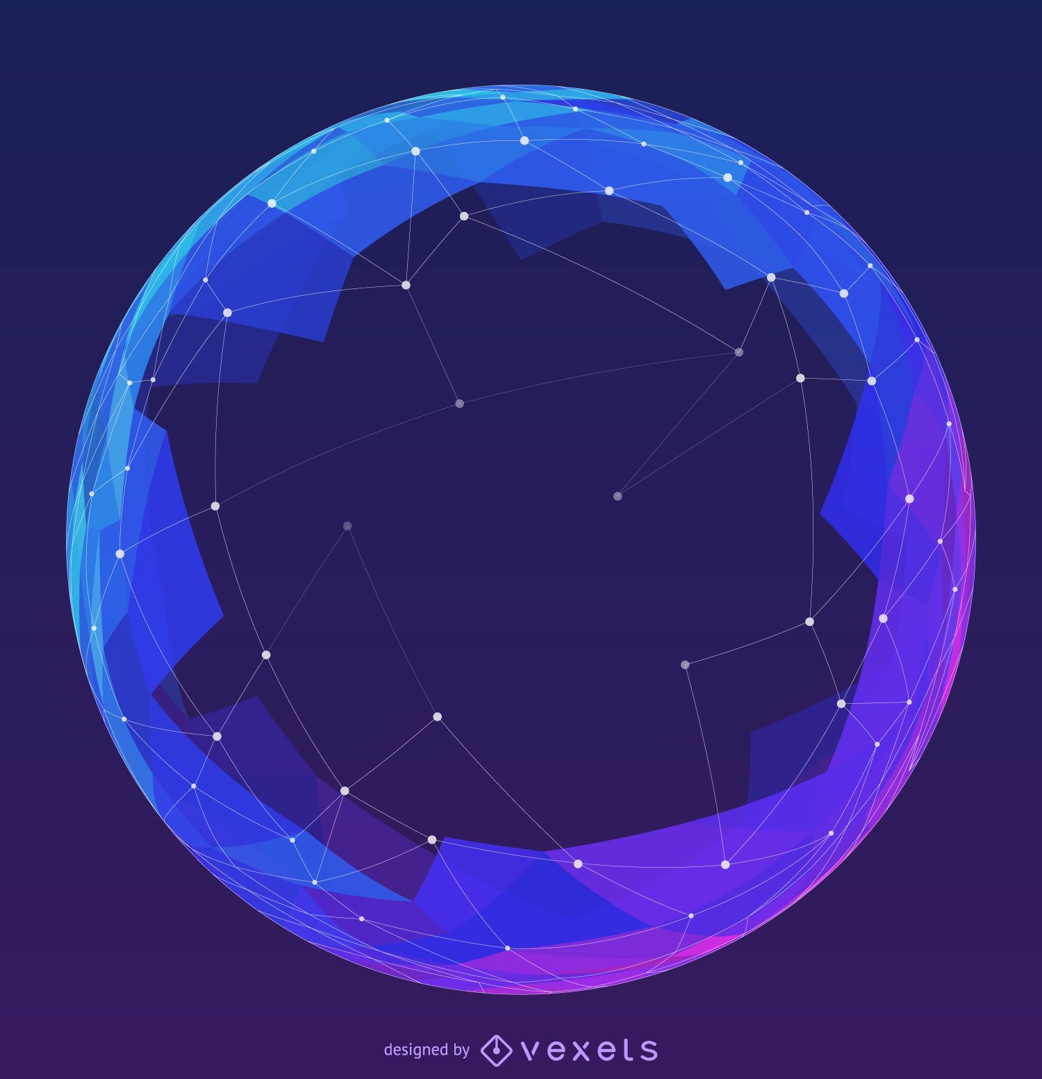 Futuristic Mesh Sphere Vector Download