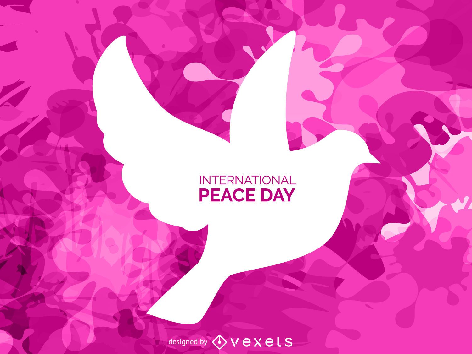 Dove Silhouette Peace Day Sign Vector Download