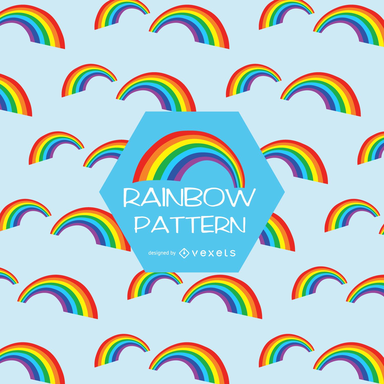 Flat Rainbow Pattern Vector Download