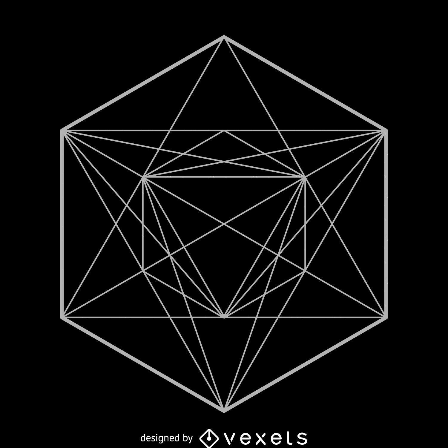 Symmetrical Sacred Geometry Design Vector Download