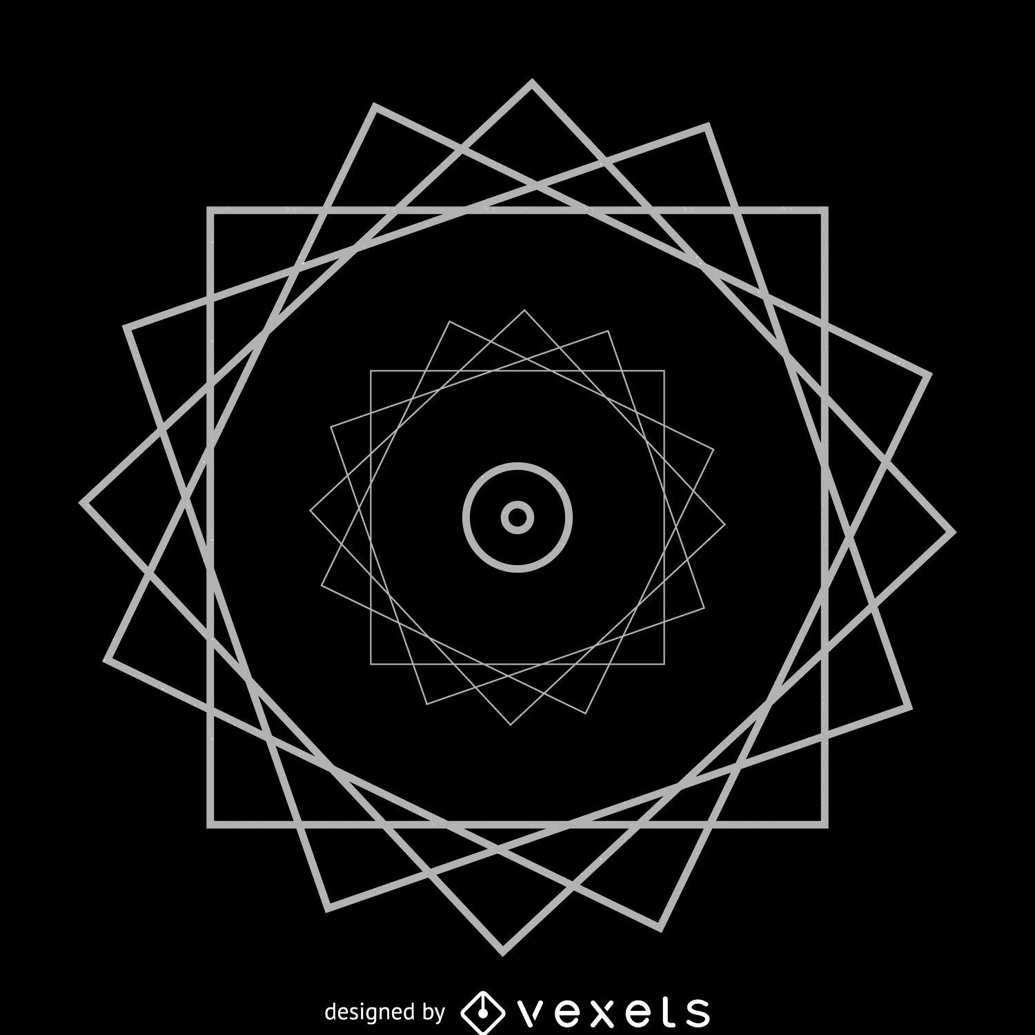 Wheel Triangles Sacred Geometry Vector Download