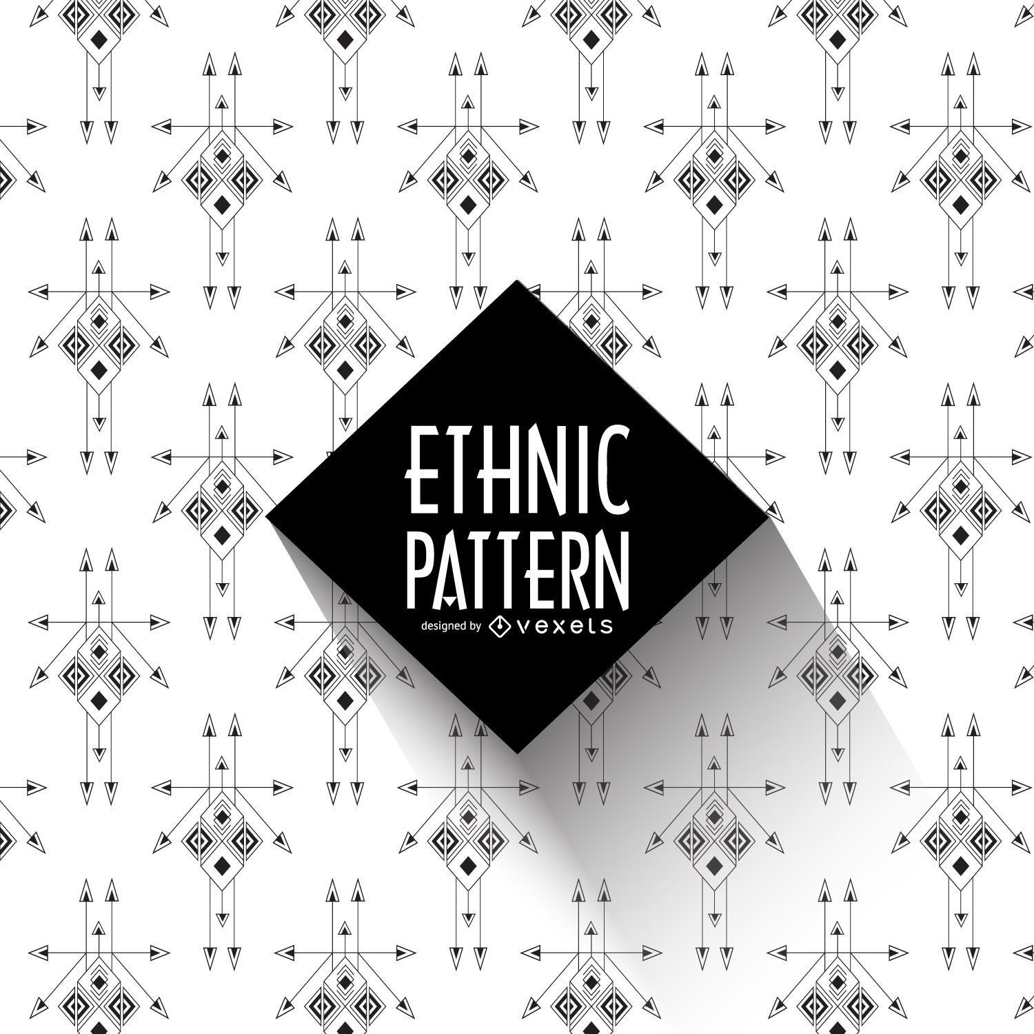 Black And White Ethnic Pattern Vector Download
