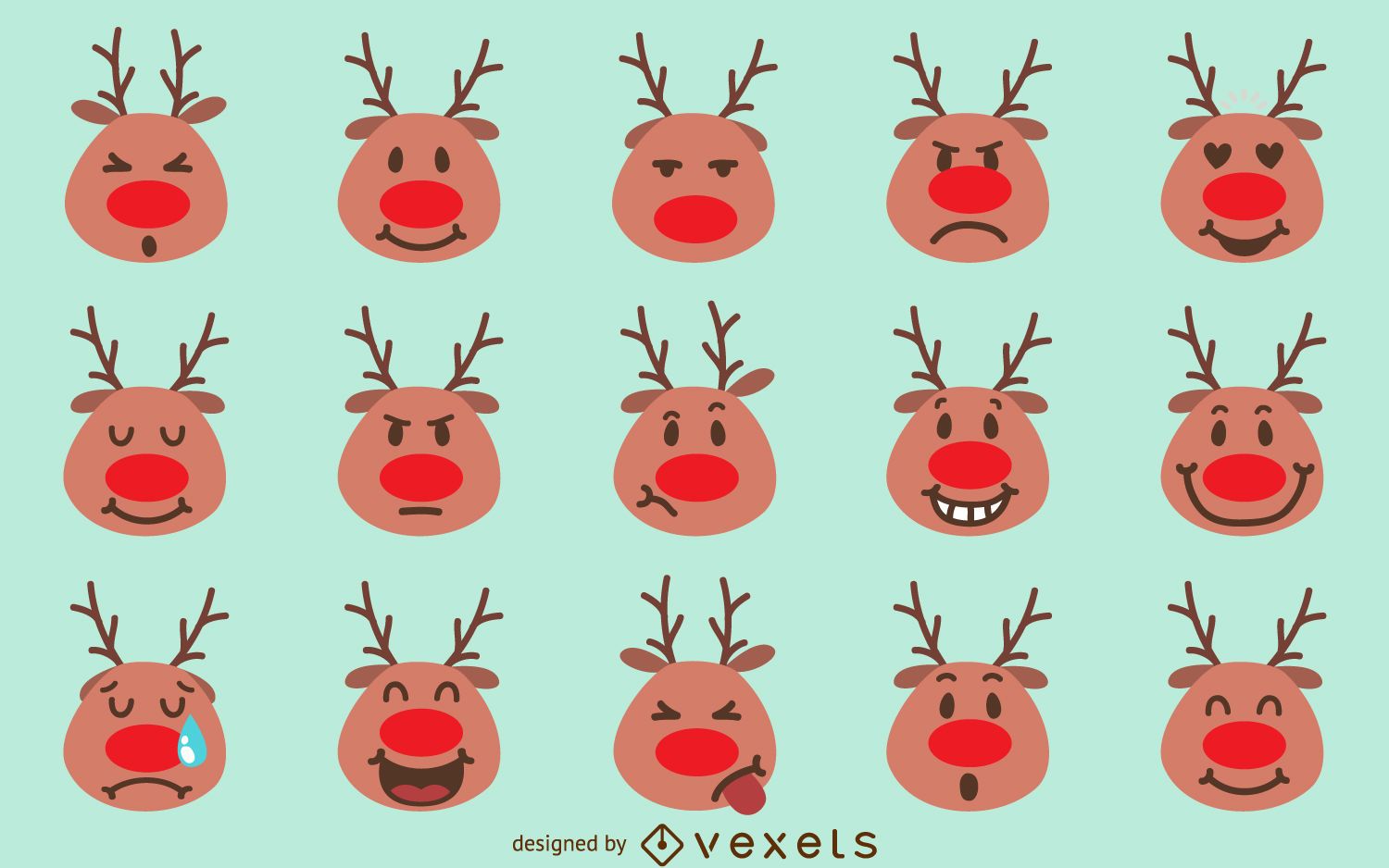 Emojis Printable Reindeer
