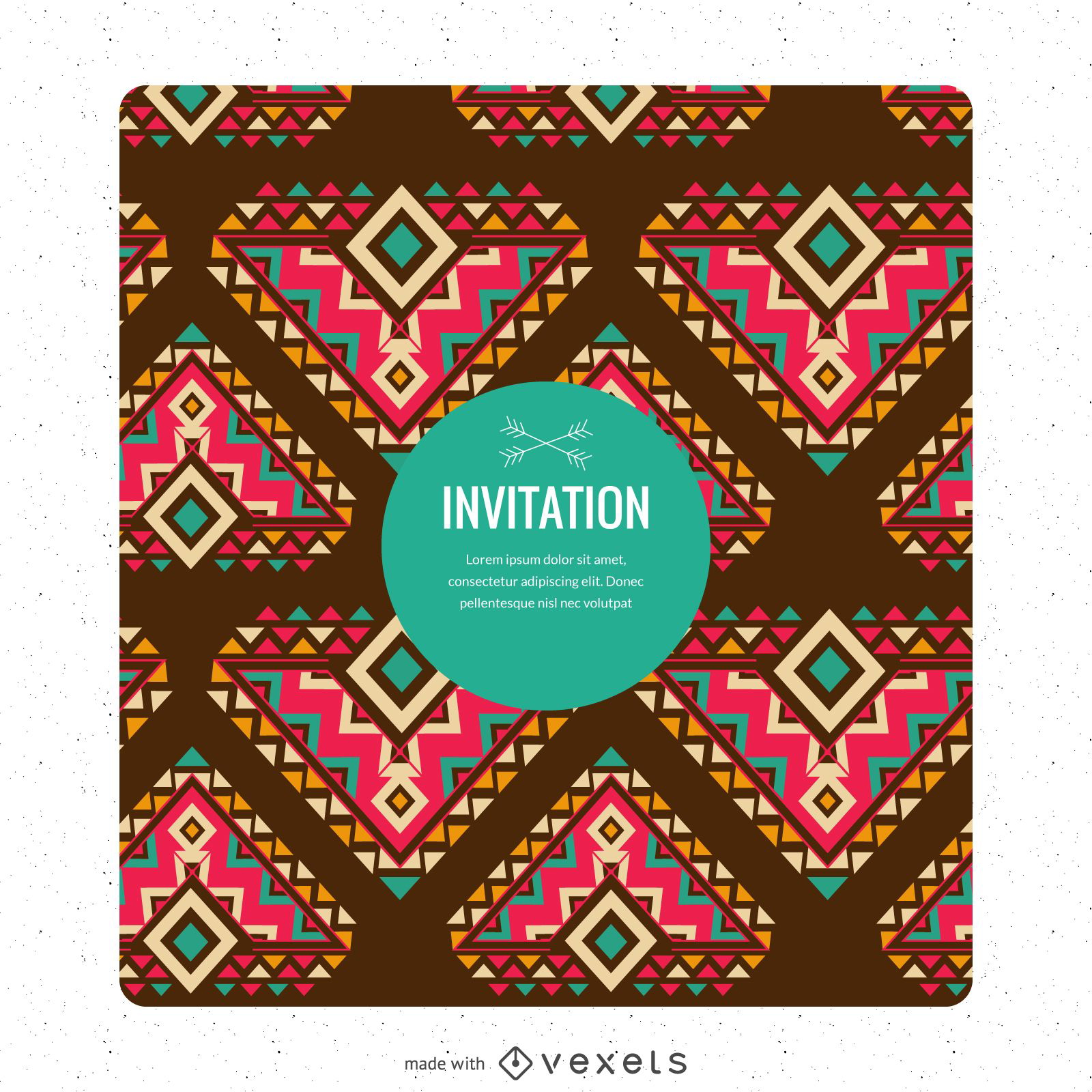 Invitation Card Ethnic Style Creator Vector Download