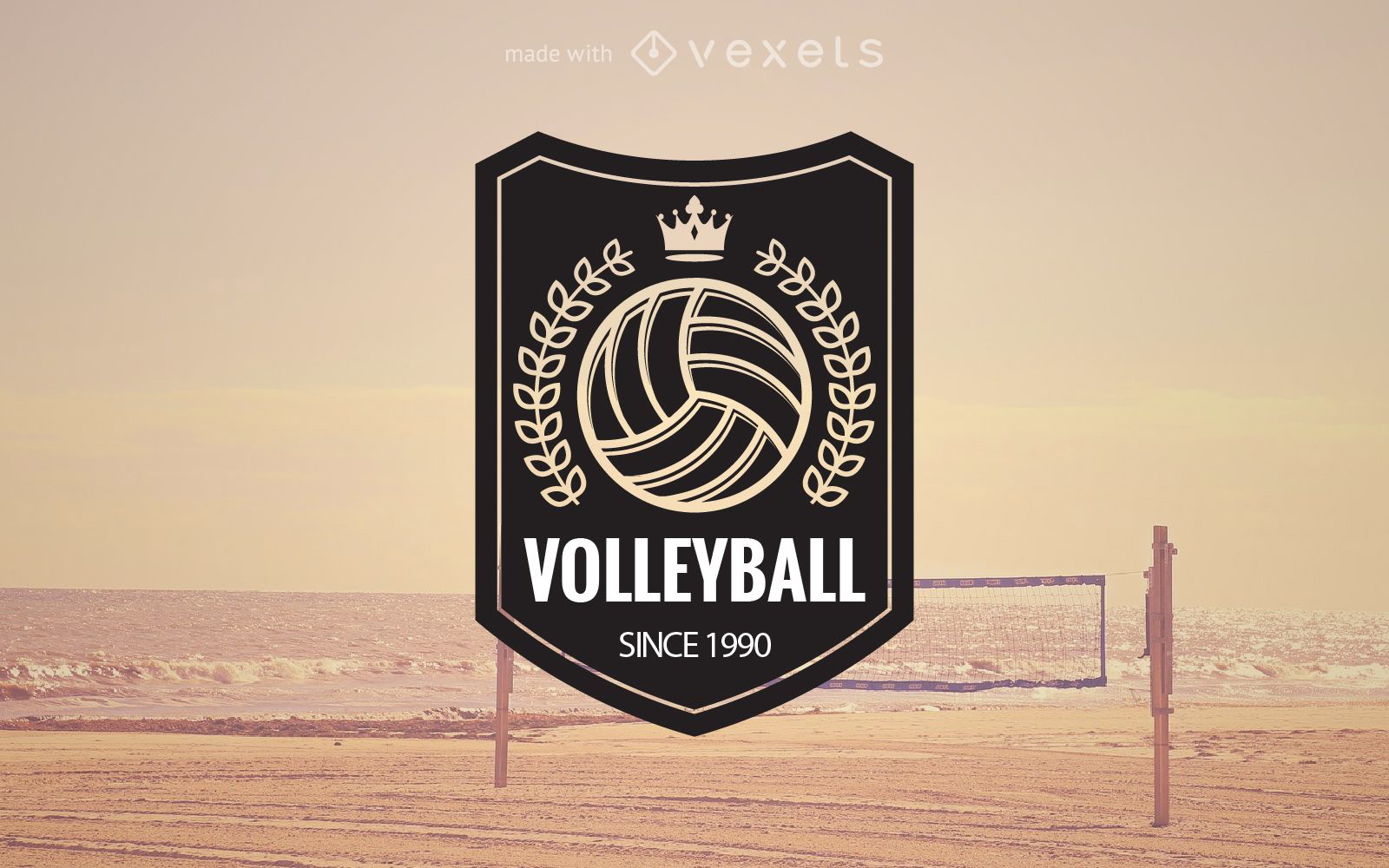 Volleyball Logo Label Maker Vector Download