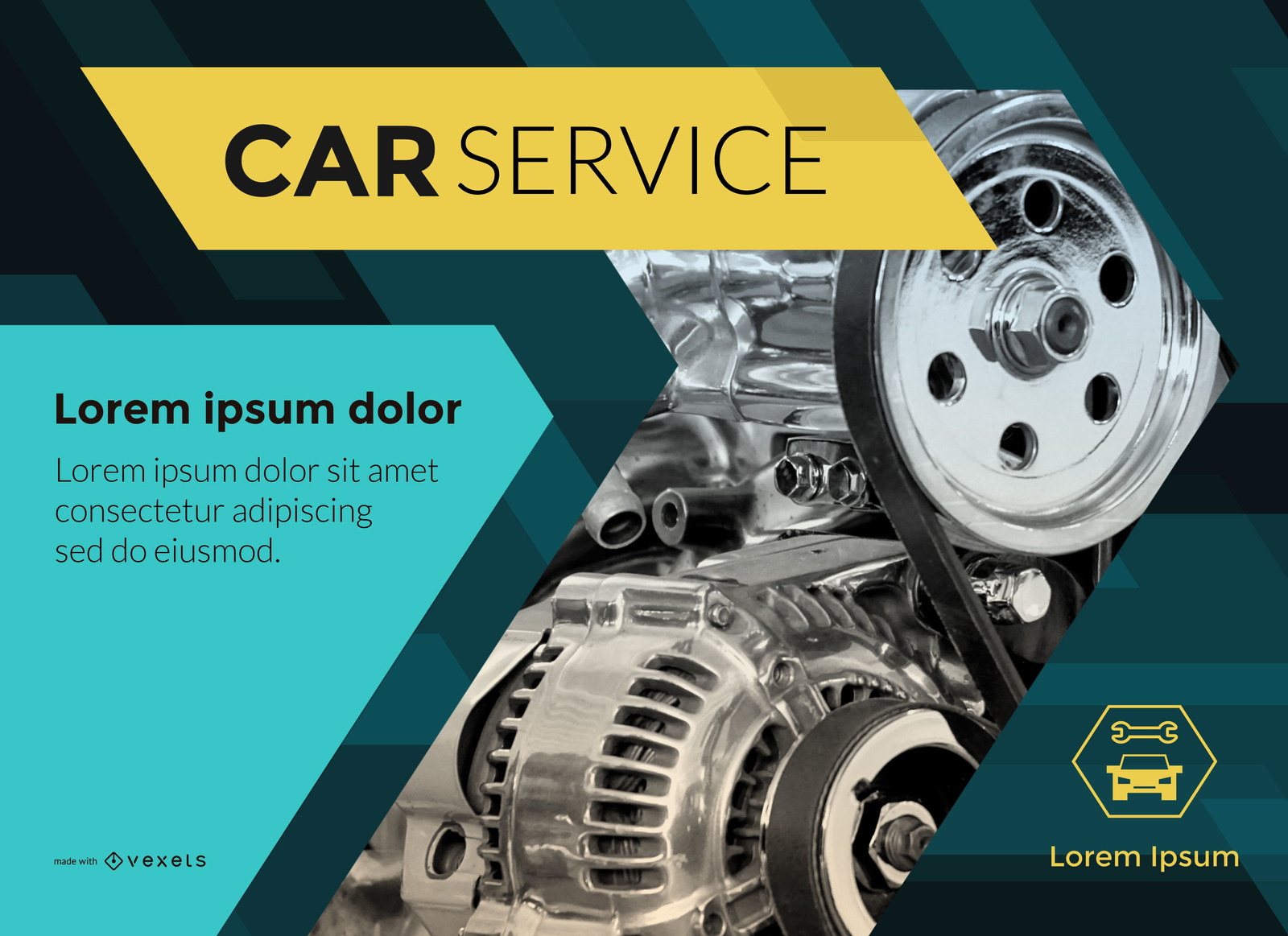 Car Service Flyer Illustration Vector Download