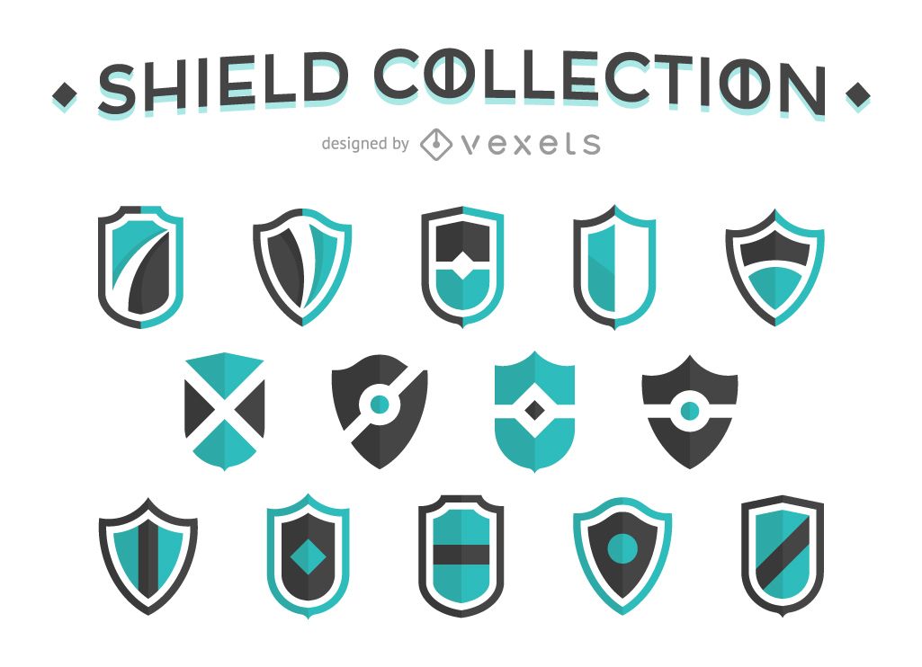 Flat Shield Collection Vector Download
