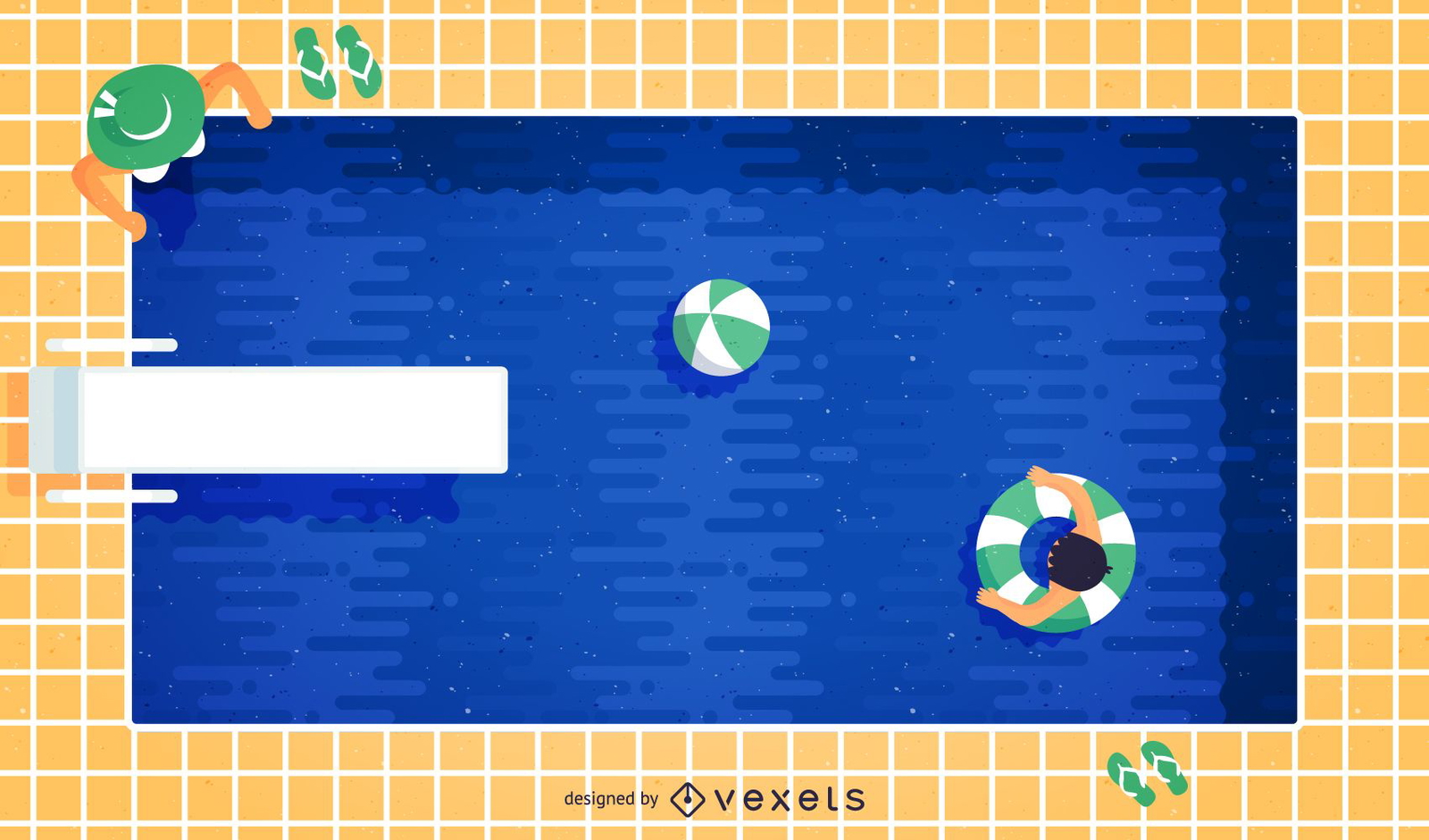 Summer Pool Background Vector Download