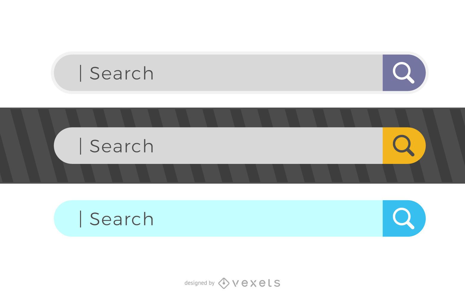 3 Search Bar Design Set Vector Download