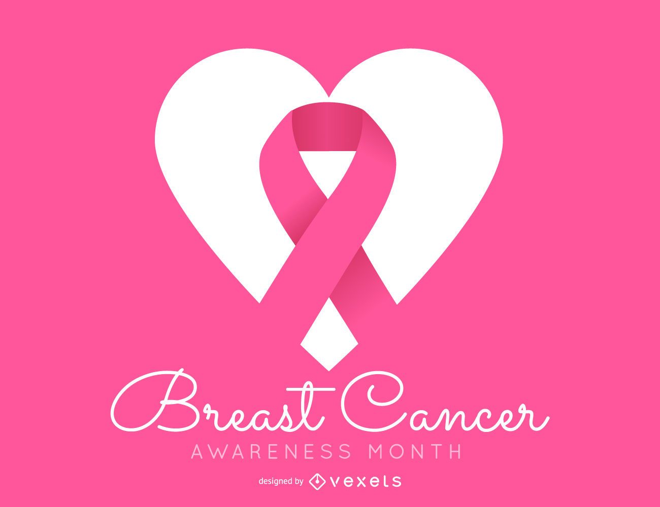 Simple Pink Breast Cancer Awareness Design Vector Download