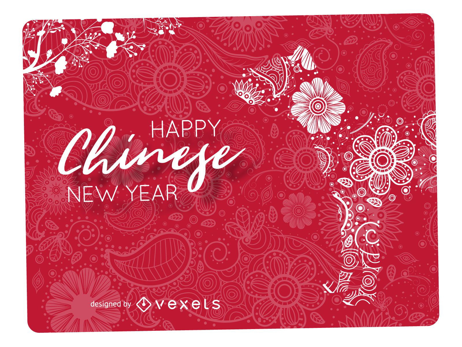 Mandala Chinese New Year Design Vector Download
