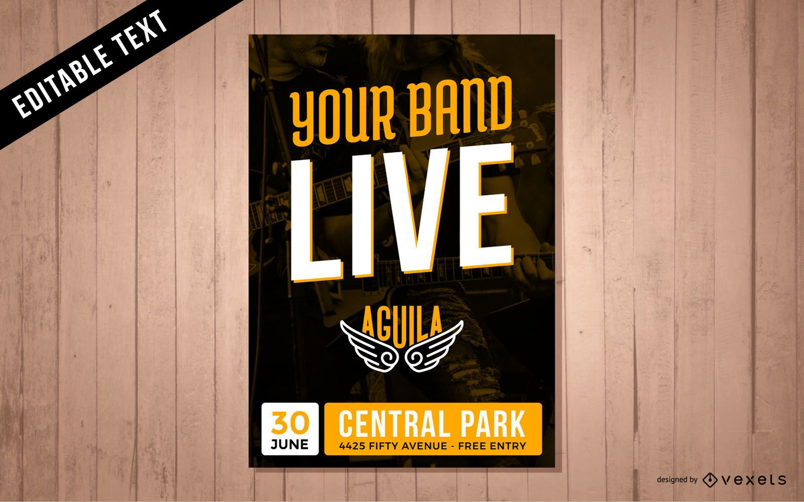 Music Band Live Performance Poster Vector Download