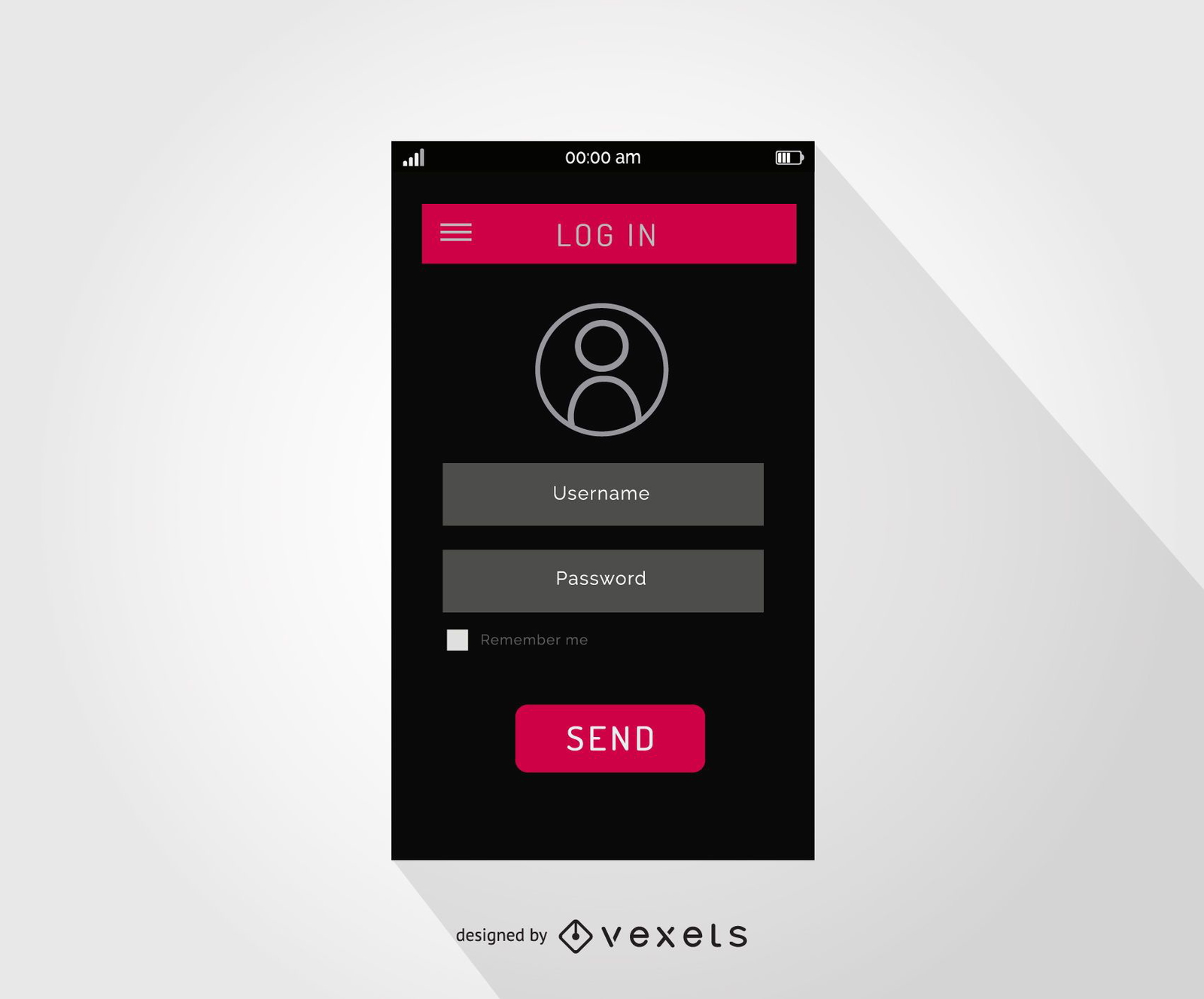 Smartphone User Login Interface Design Vector Download