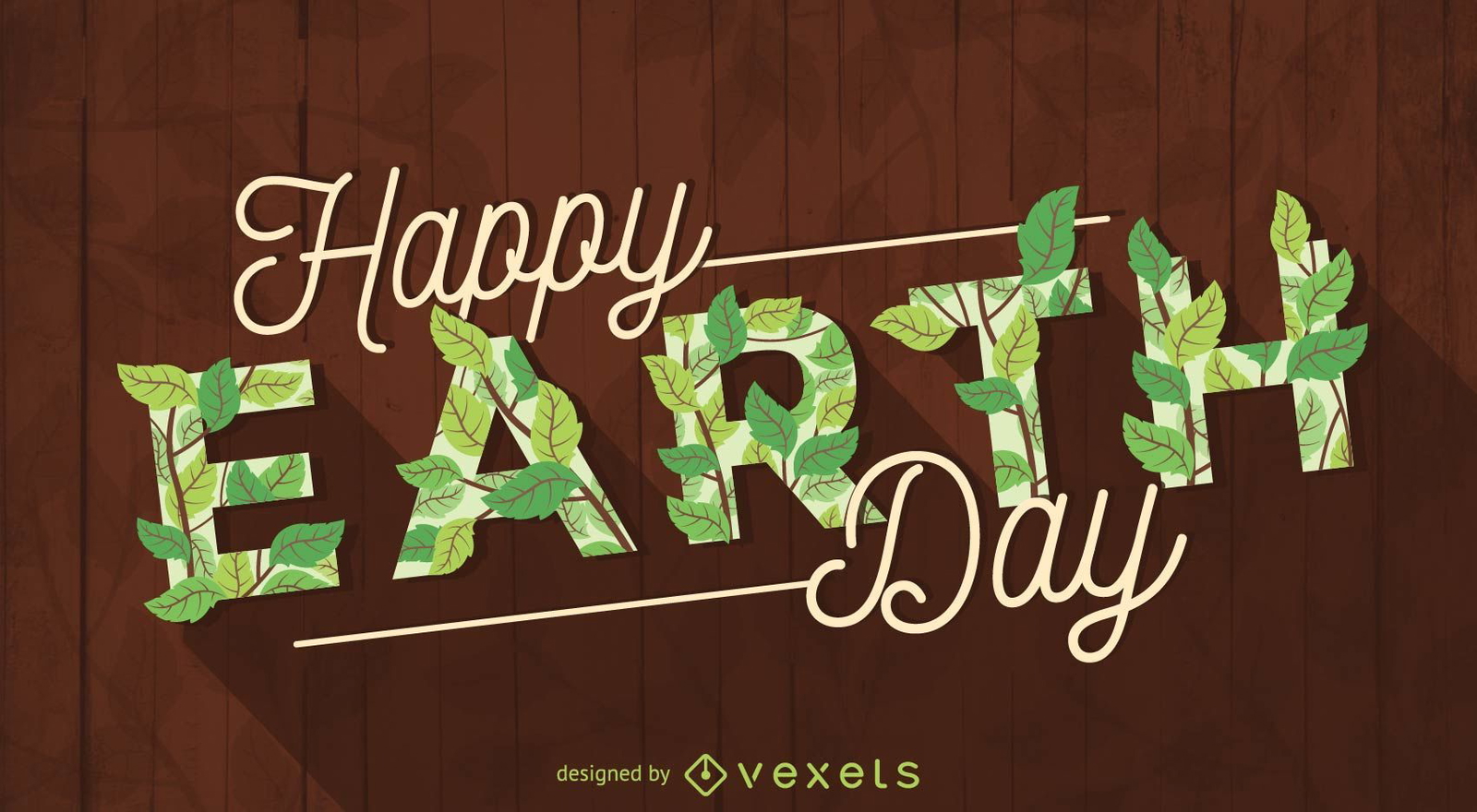 Happy Earth Day Calligraphy Sign Vector Download