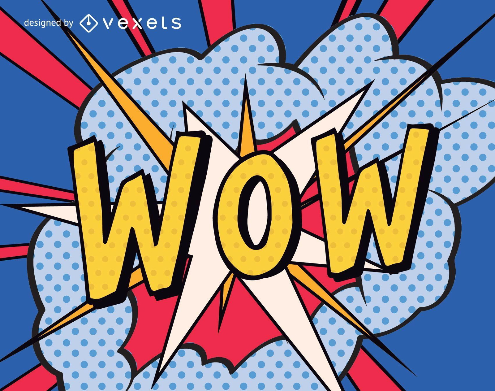 Wow Comics Cartoon Vector Download