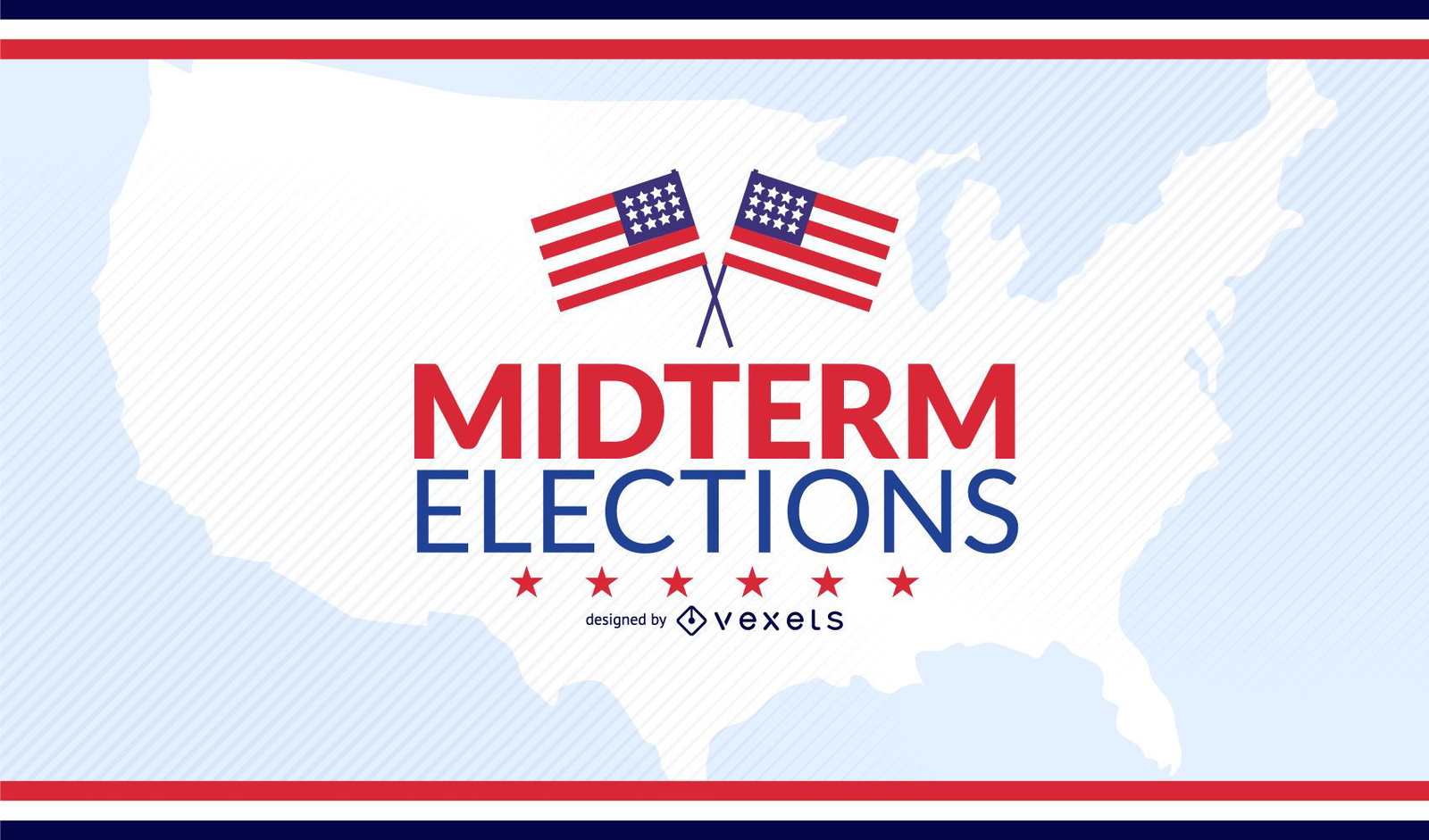 USA Midterm Elections Design Vector Download