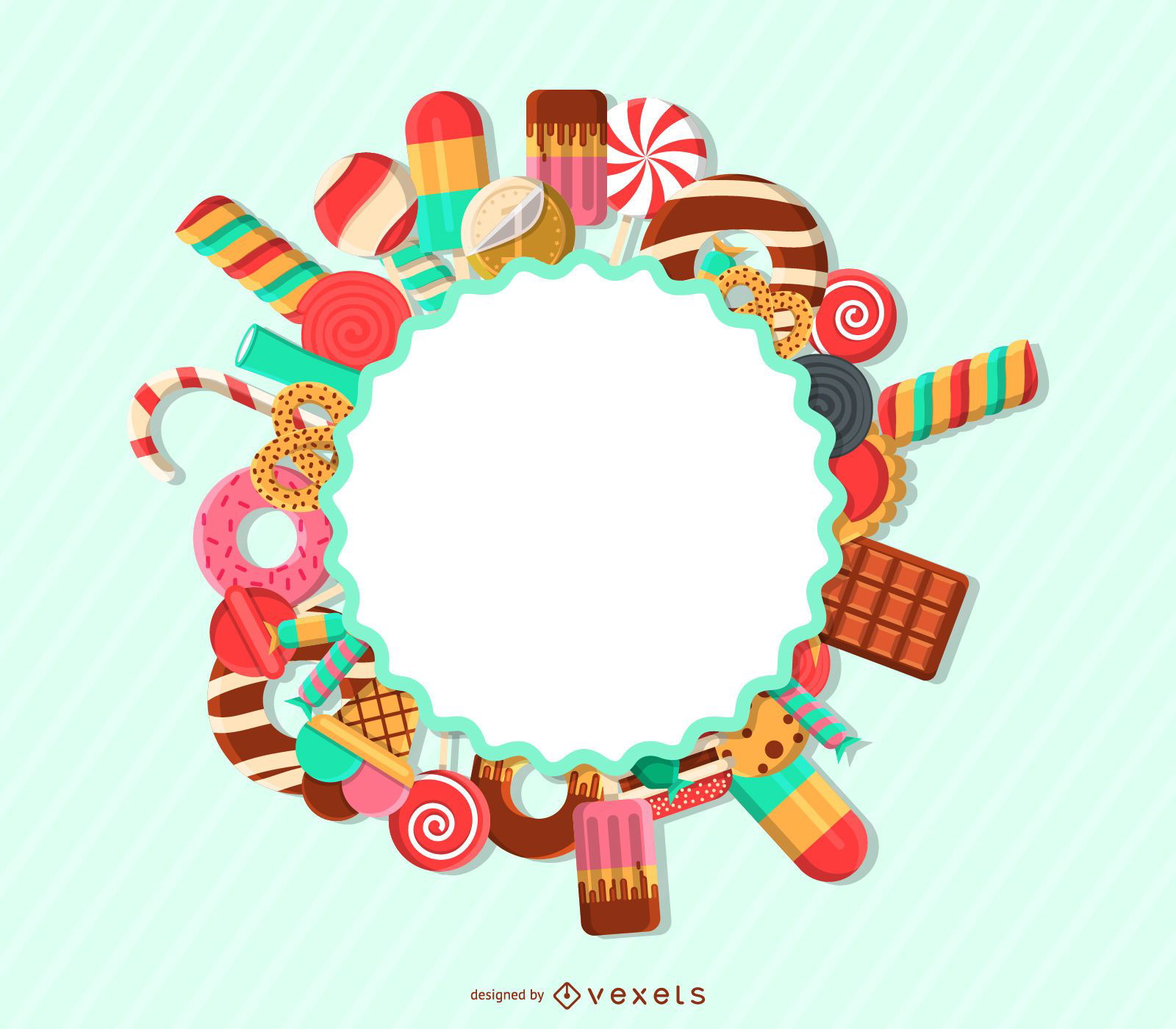 Candy Badge Label Vector Download