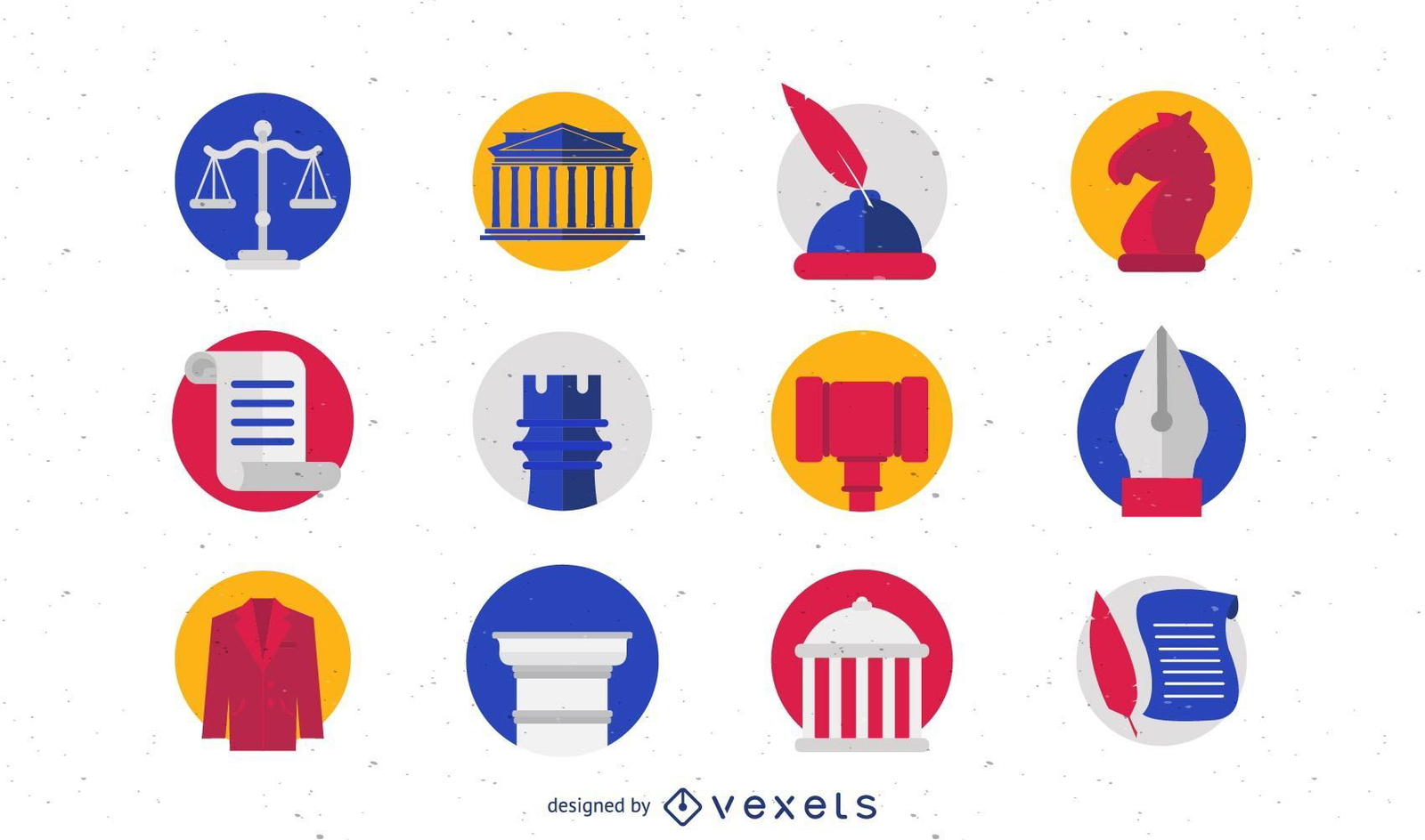 Law Icon And Logo Set Vector Download