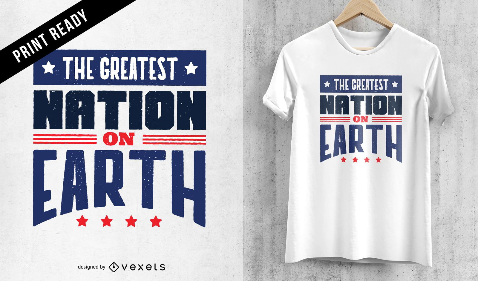 Greatest Nation T-shirt Design Vector Download