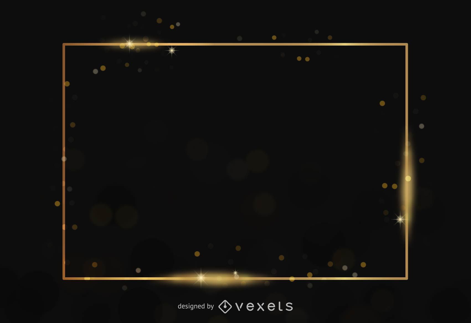 Glossy Golden Frame Vector Download