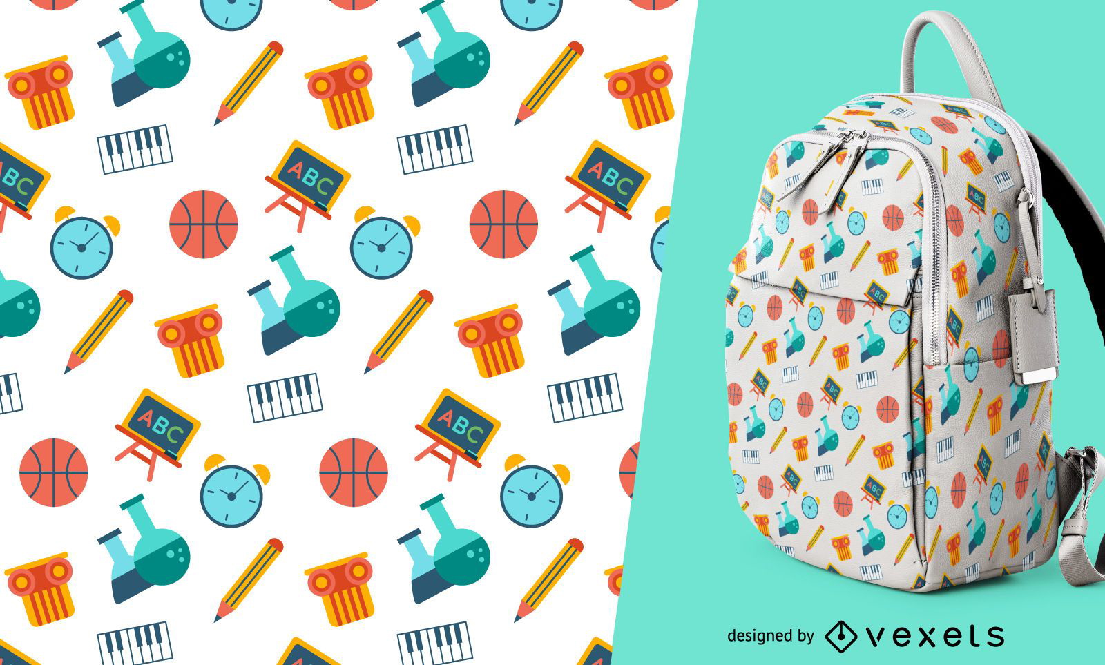 School Elements Pattern Vector Download