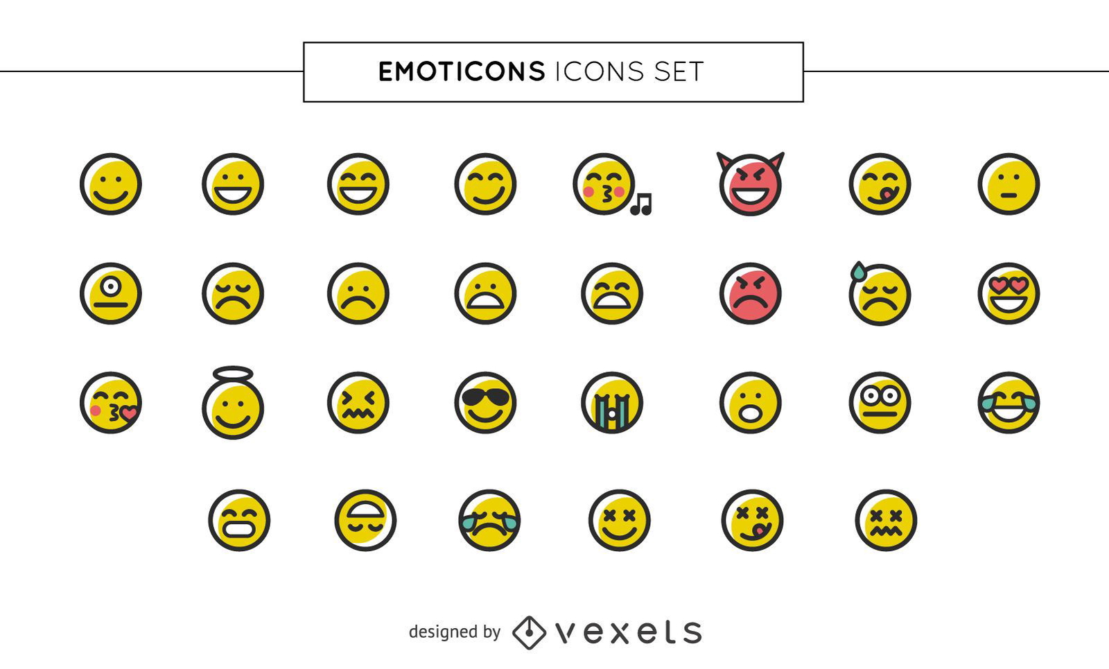 Emoji Icons Collection Vector Download